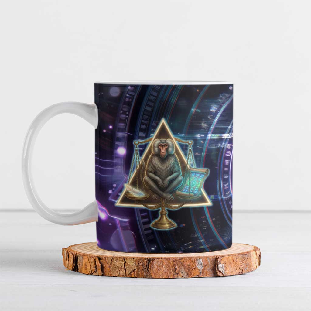 Thoth Ancient Egyptian Cosmic Ceramic Mug with Sacred Eye and Baboon ...