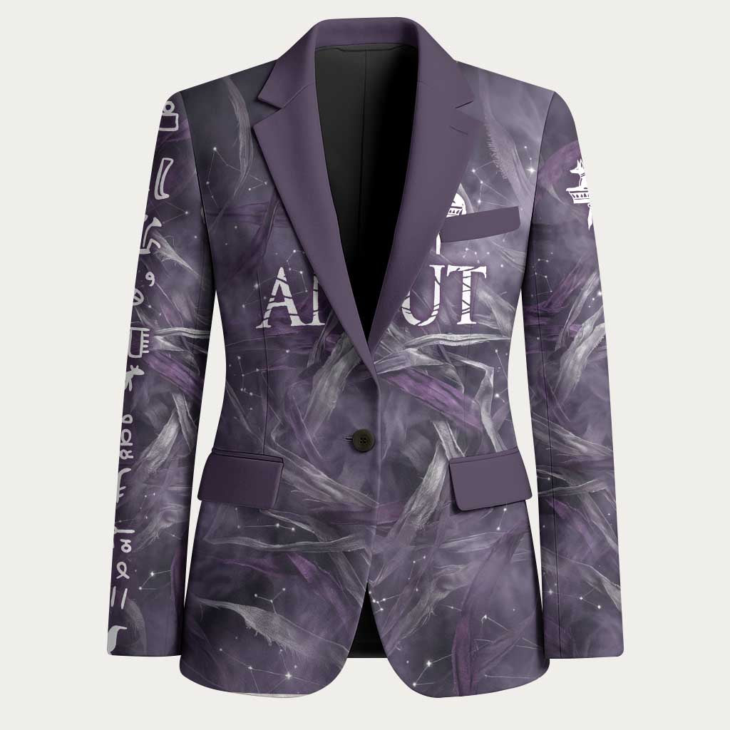 Anput Sacred Urn Blazer with Papyrus Flowers Egyptian Guardian in ...