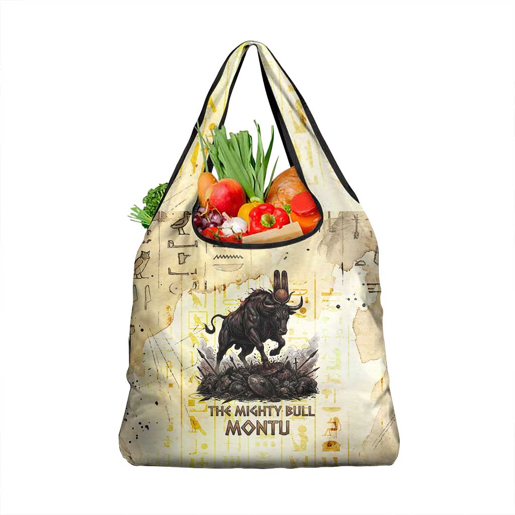 Montu Egyptian Grocery Bag War God Mighty Bull Symbol Ancient Power ...