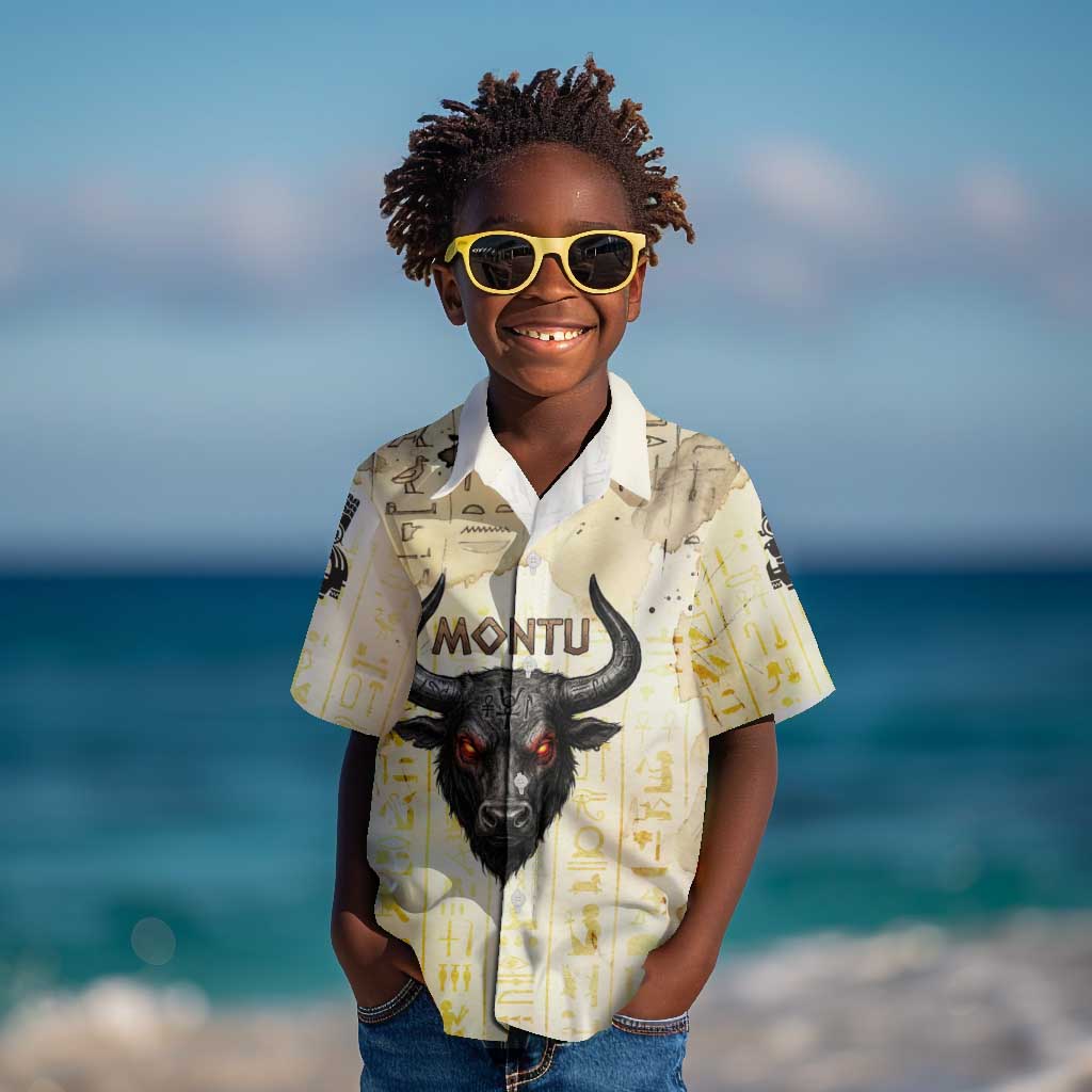 Montu Egyptian Kid Hawaiian Shirt War God Mighty Bull Symbol Ancient ...