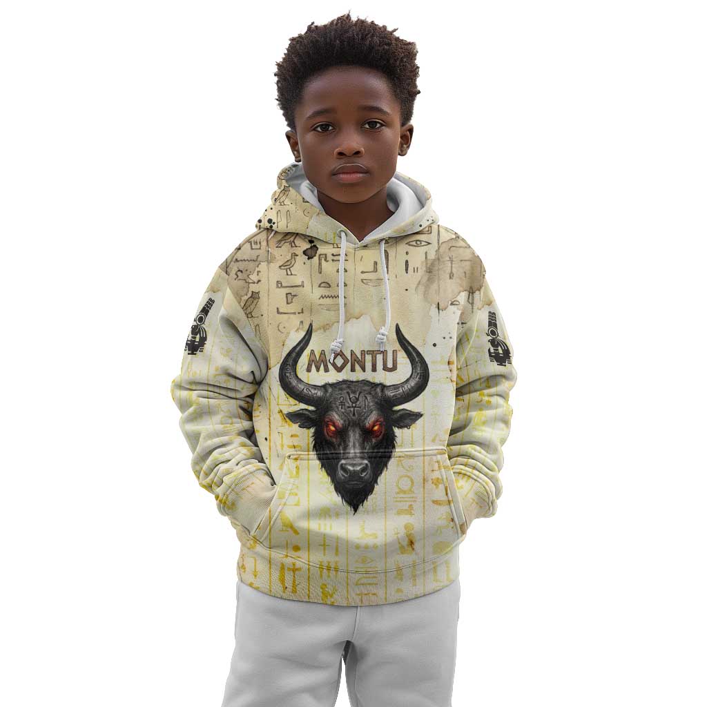 Montu Egyptian Kid Hoodie War God Mighty Bull Symbol Ancient Power ...