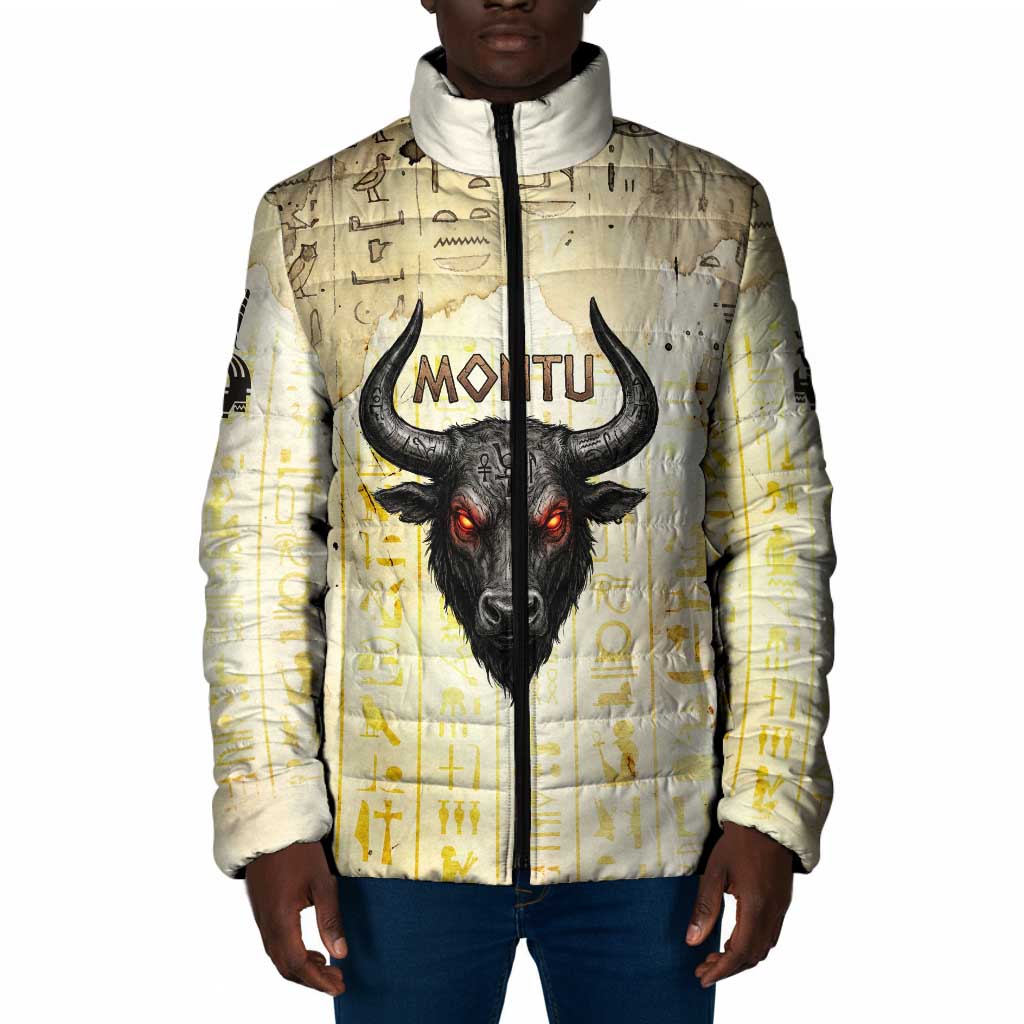Montu Egyptian Padded Jacket War God Mighty Bull Symbol Ancient Power ...