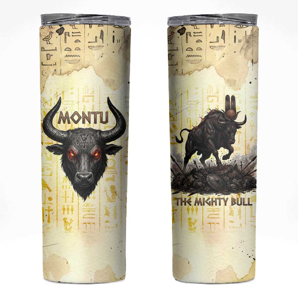 Montu Egyptian Skinny Tumbler War God Mighty Bull Symbol Ancient Power ...