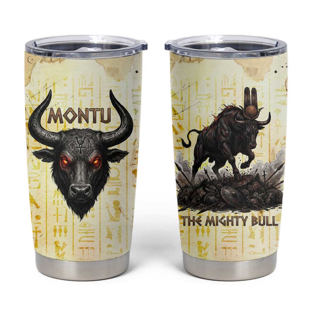 Montu Egyptian Tumbler Cup War God Mighty Bull Symbol Ancient Power ...