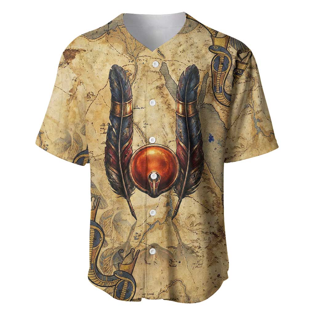 Montu Baseball Jersey Falcon Head War God Ancient Egyptian Map Feathers ...