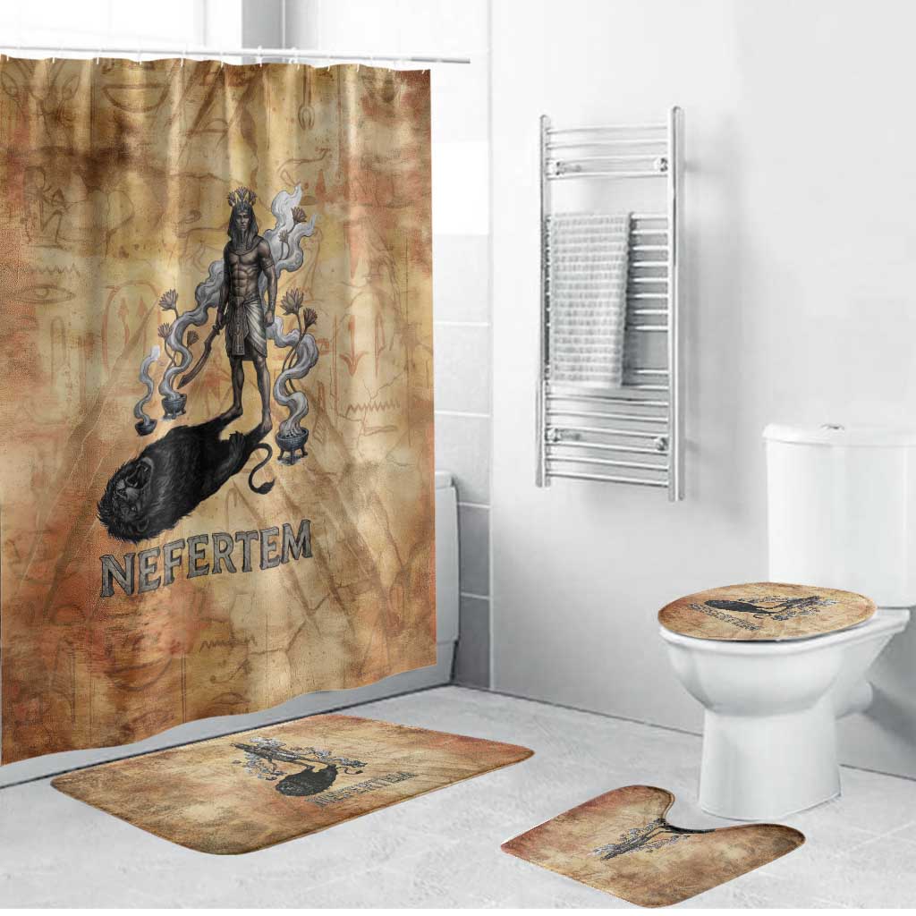 Nefertem Ancient Egyptian Bathroom Set Lion Head Lotus Flowers Incense ...