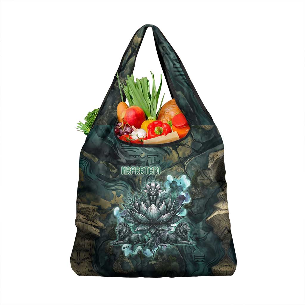 Nefertem Grocery Bag Primordial Bloom Lotus Mystical Lion Cosmic ...