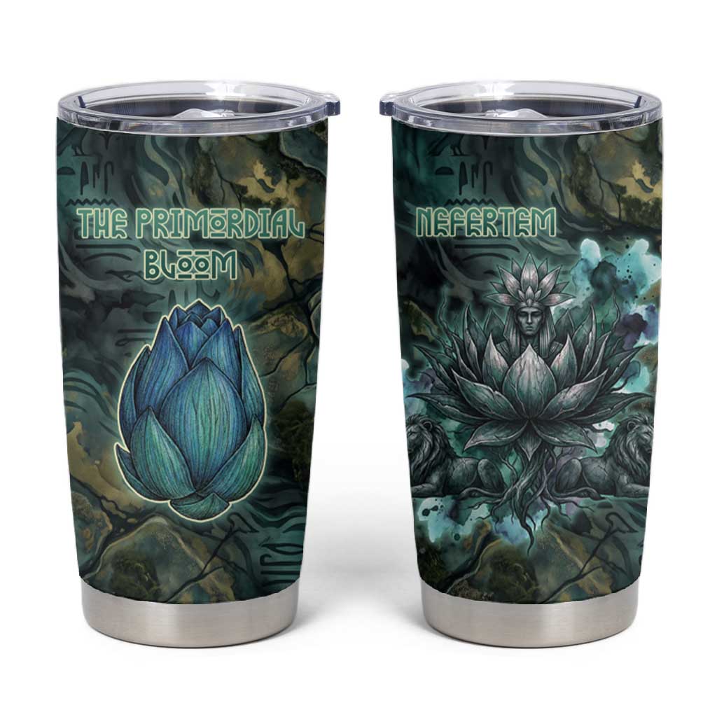 Nefertem Tumbler Cup Primordial Bloom Lotus Mystical Lion Cosmic ...