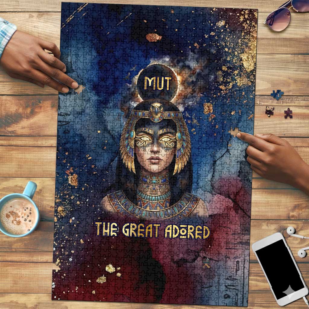 Mut Puzzle The Lioness of Thebes Egyptian Goddess Cosmic Crown Adorned ...