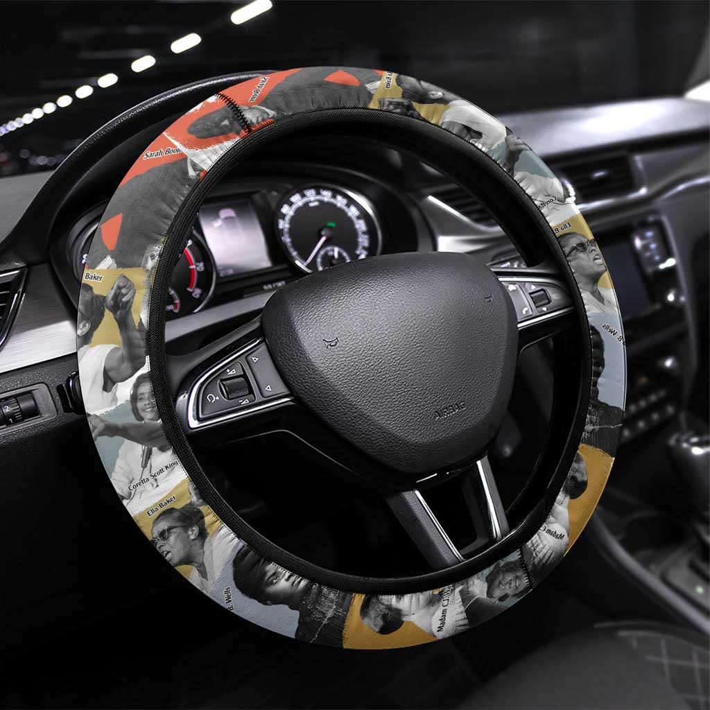 Black History Fight Like A Girl Steering Wheel Cover African Feminist ...