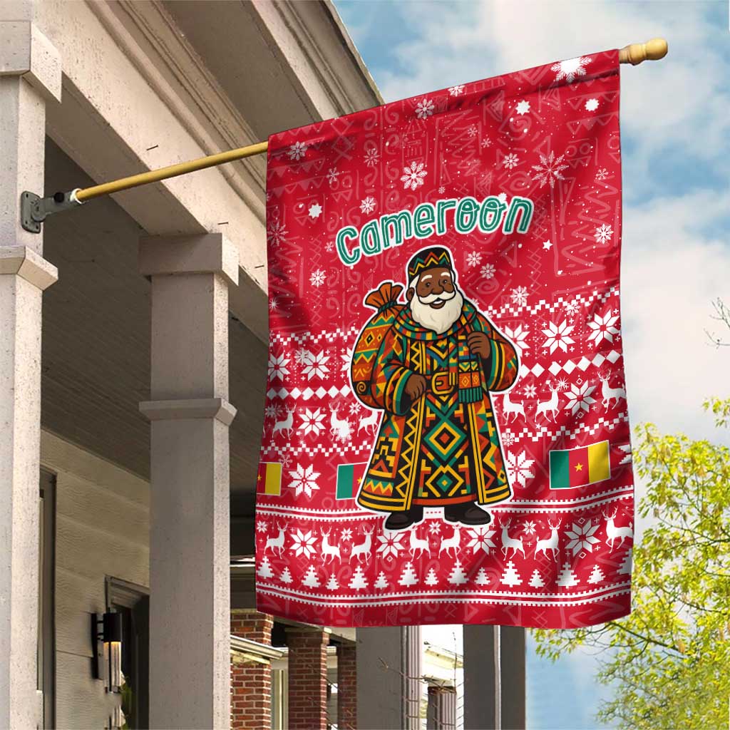 Cameroon Christmas Garden Flag Snowflake Pattern Traditional Santa and ...