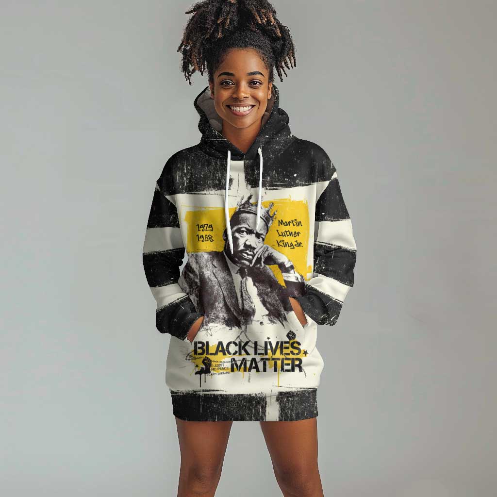 Martin Luther King Jr Hoodie Dress Black Lives Matter Street Art ...