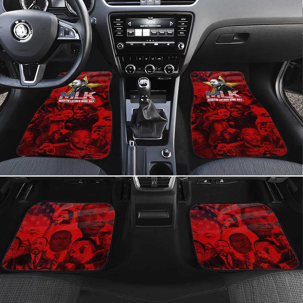 MLK Day Car Mats Martin Luther King Jr Tribute American Flag Lettering ...