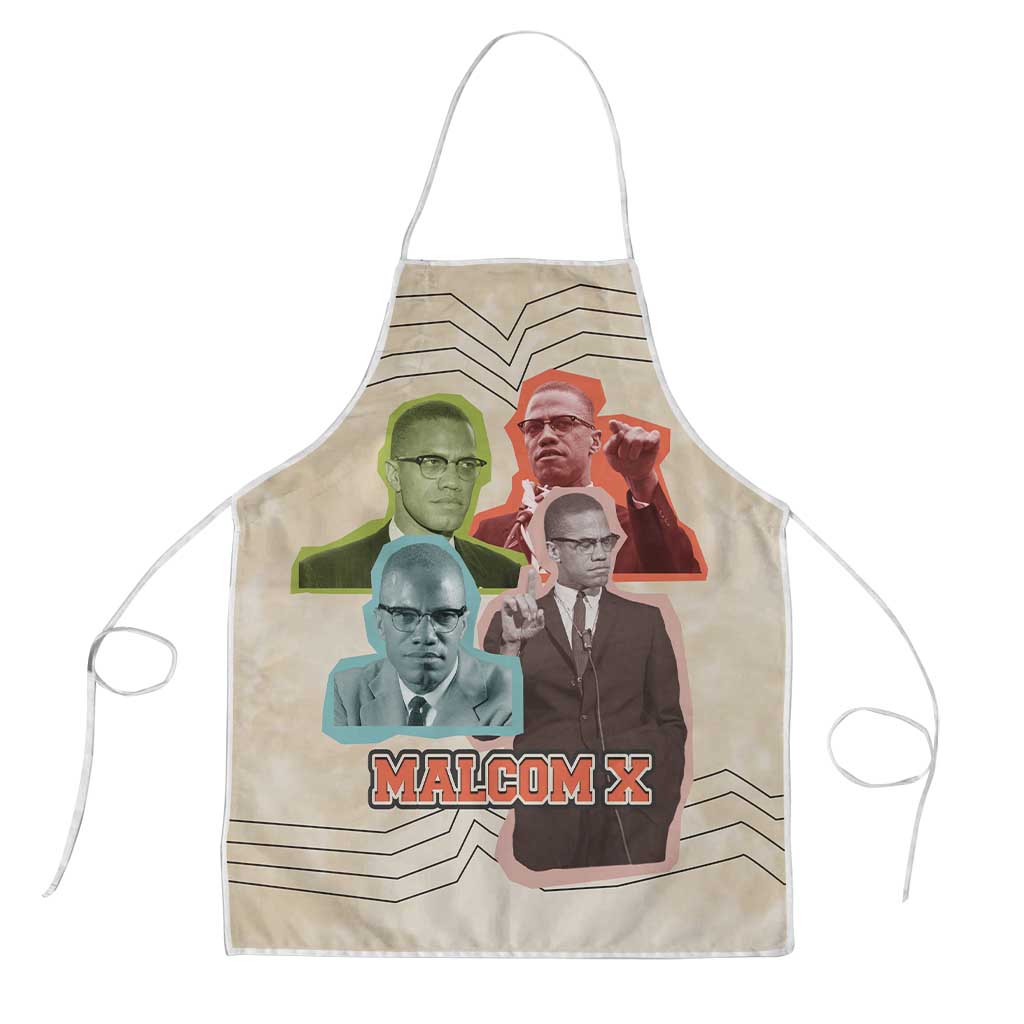 Malcolm X Apron Pop Art Portrait Collage Civil Rights Activist Retro ...