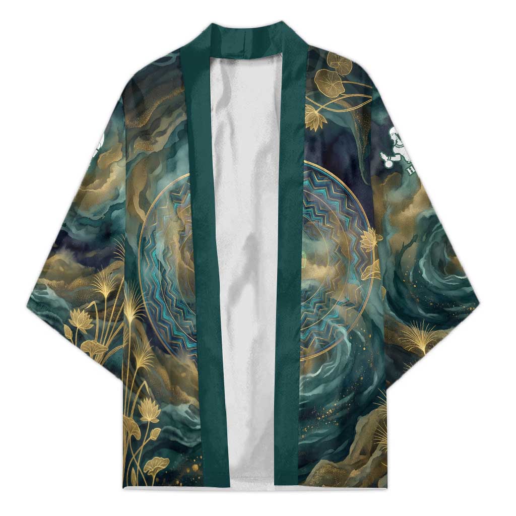 Egyptian Hapi Kimono God of the Nile Ankh Symbol Lotus Flowers and ...