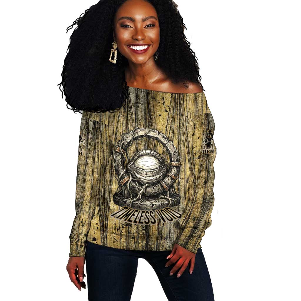 Heh and Hauhet Egyptian Off Shoulder Sweater Timeless Gods Design ...