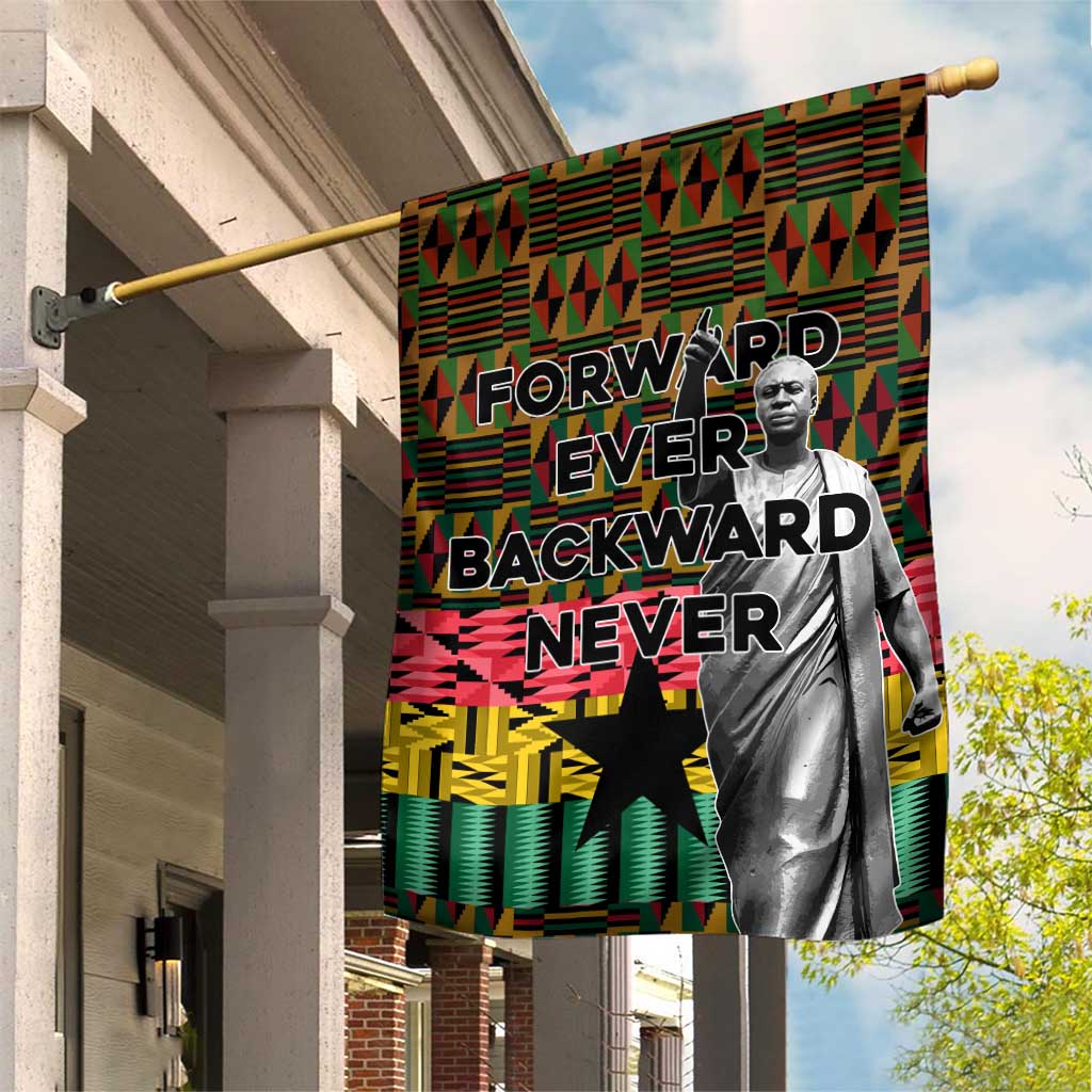Kwame Nkrumah Ghana Garden Flag Kente Pattern African by AfricanPride