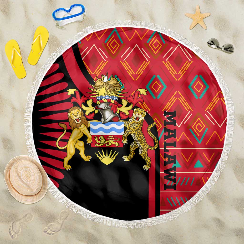Malawi Patterns African Beach Blanket Blended with Flag Colors and ...