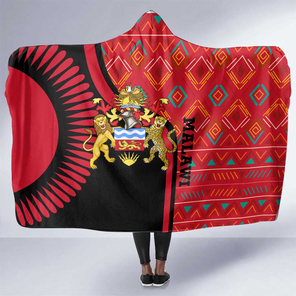 Malawi Patterns African Hooded Blanket Blended with Flag Colors and ...