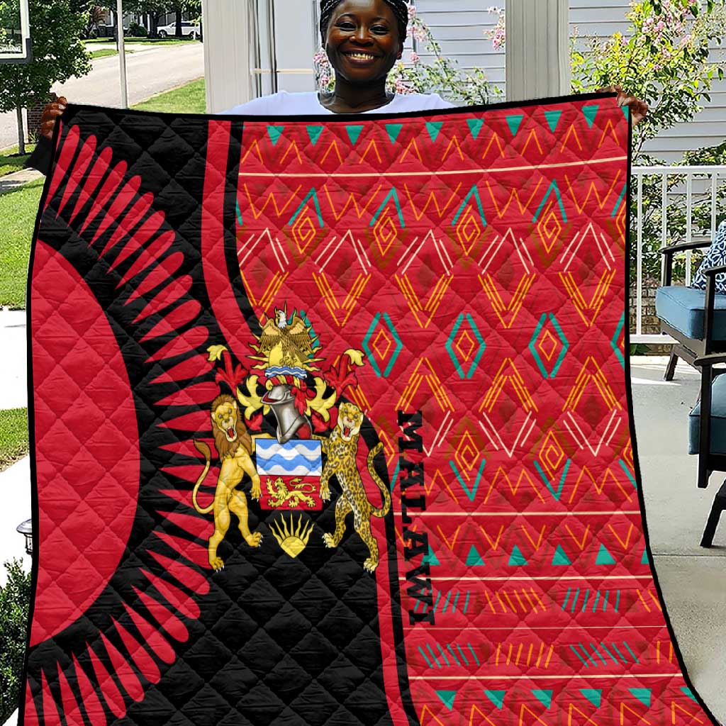 Malawi Patterns African Quilt Blended with Flag Colors and National ...