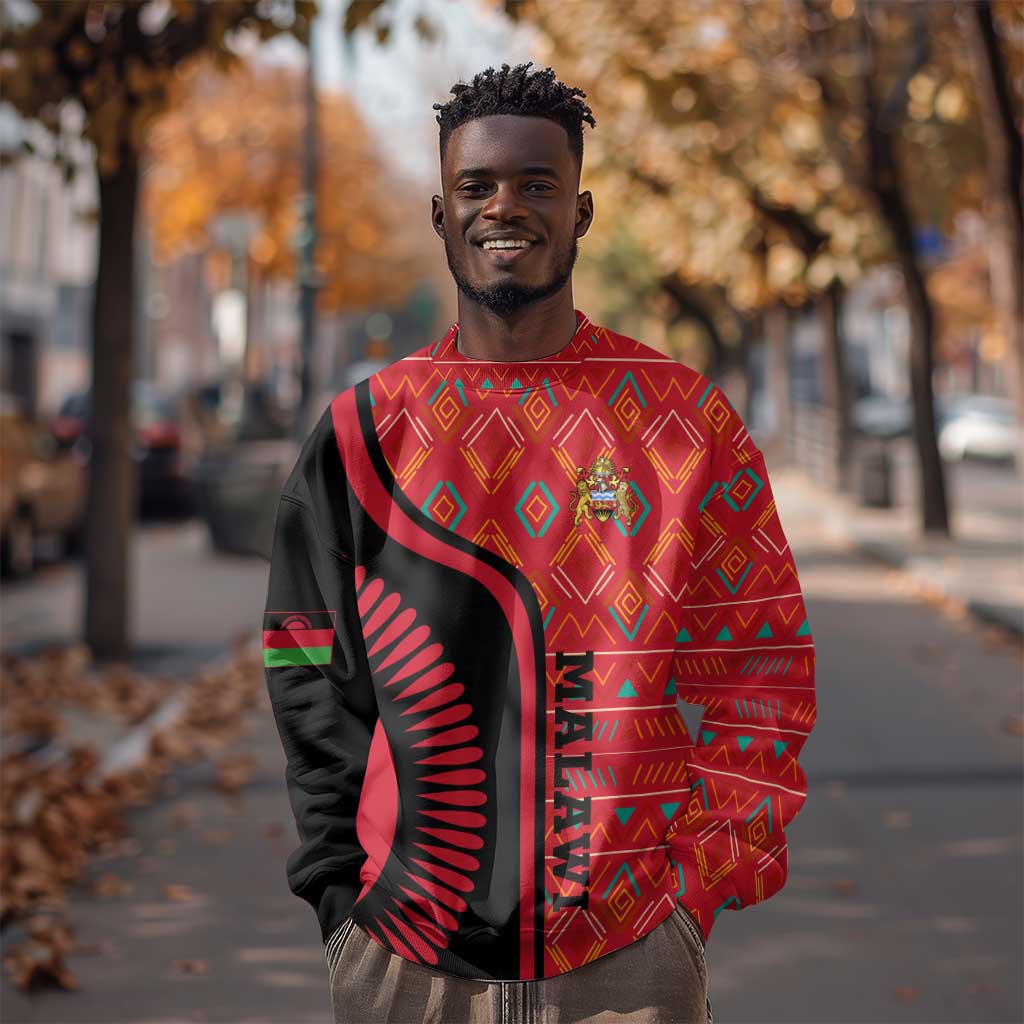 Malawi Patterns African Sweatshirt Blended with Flag Colors and ...