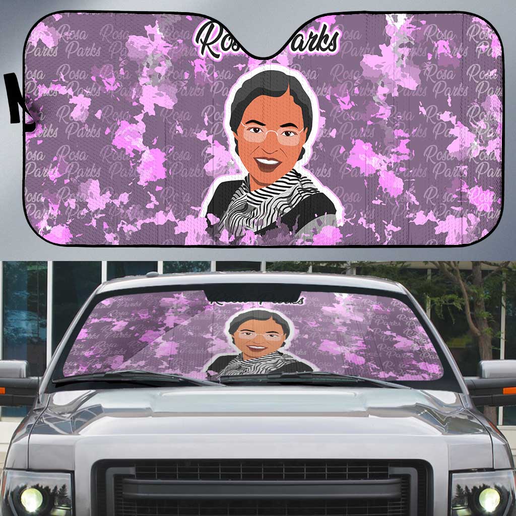 Rosa Parks Auto Sun Shade Purple Floral Pattern Civil Rights Tribute ...