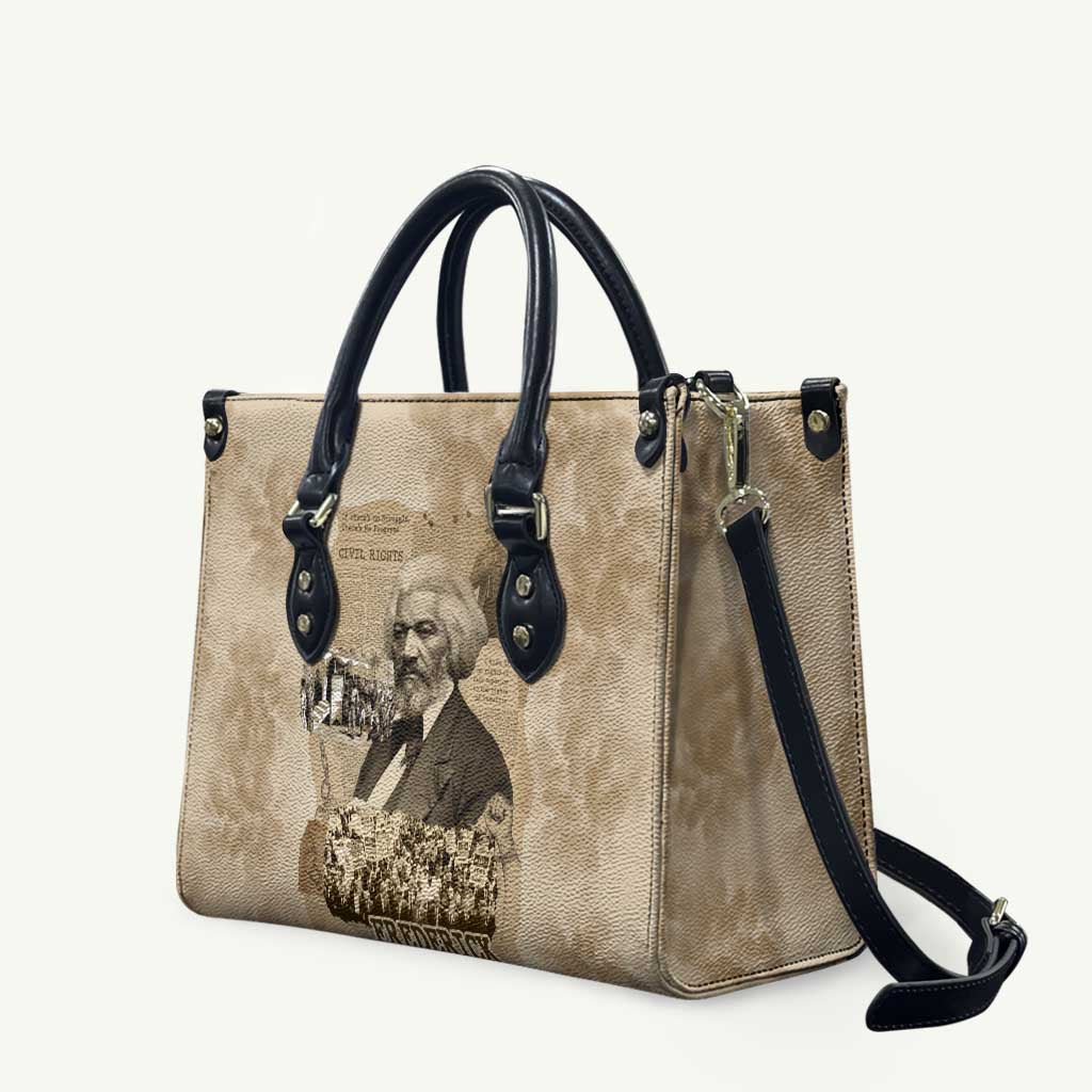 Frederick Douglass Leather Bag Sepia Newspaper Collage Civil Rights ...