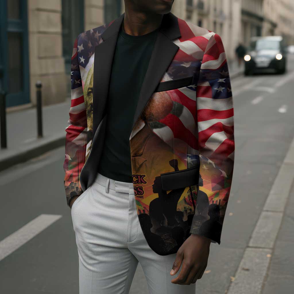 Frederick Douglass Blazer American Flag Background Powerful Quote Build ...