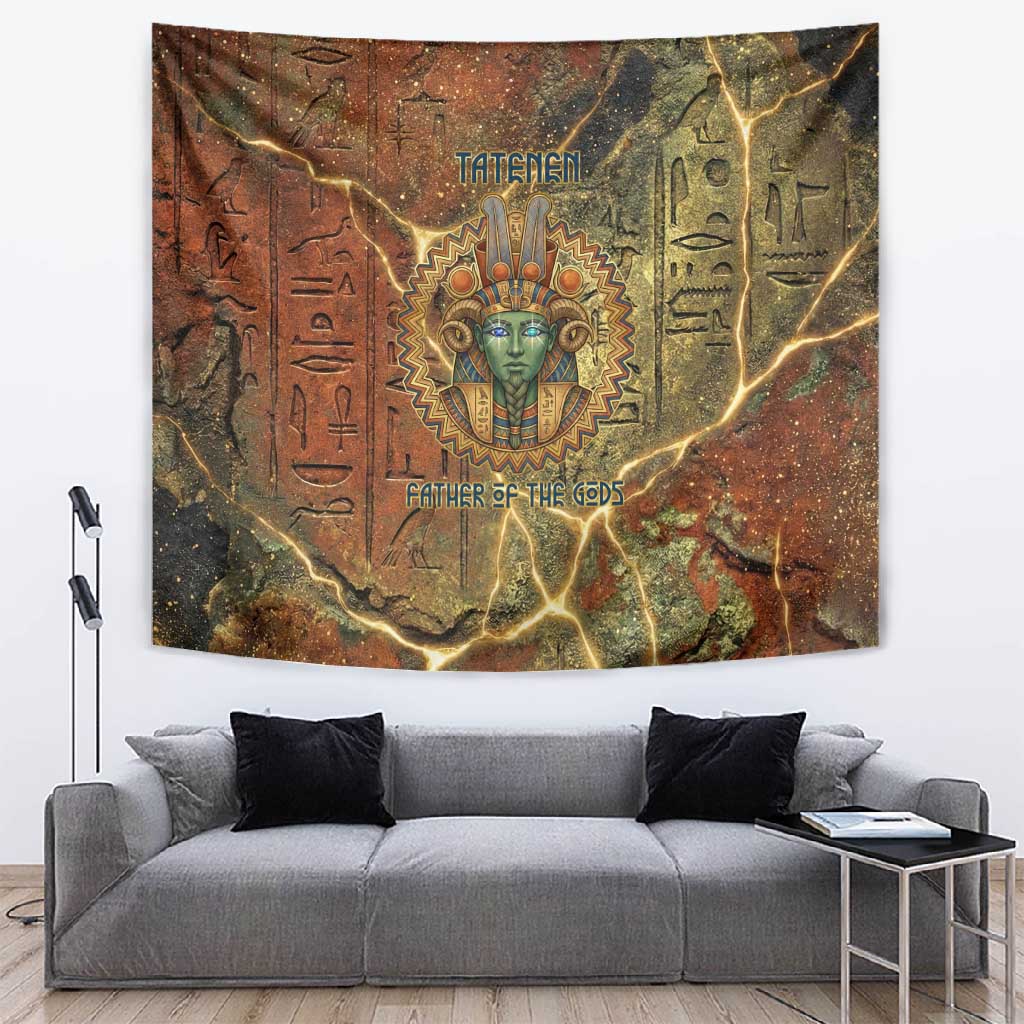 Tatenen Ancient Egyptian Tapestry Father of the Gods Design with ...