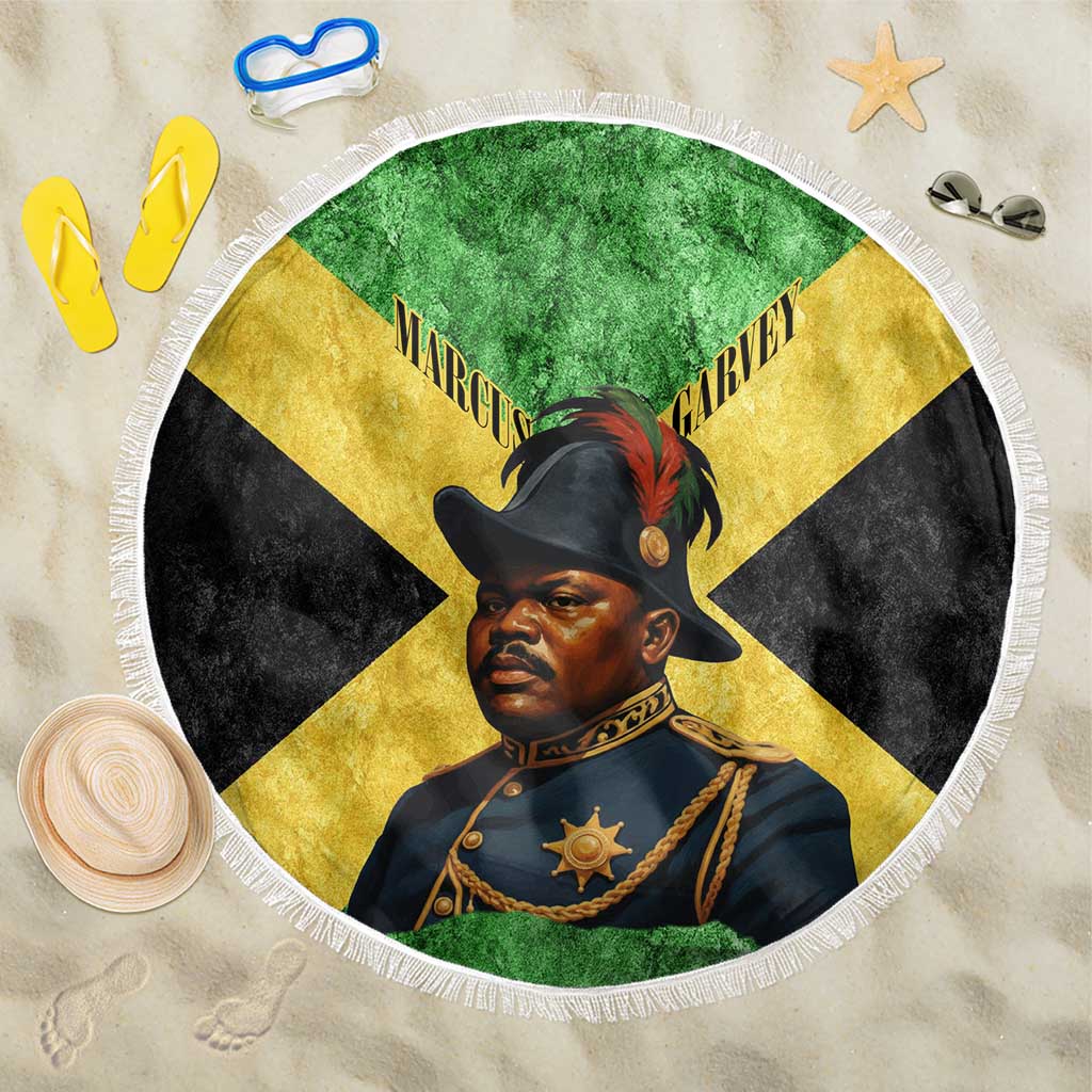 Marcus Garvey Beach Blanket Jamaican Flag Theme African Fist Civil ...