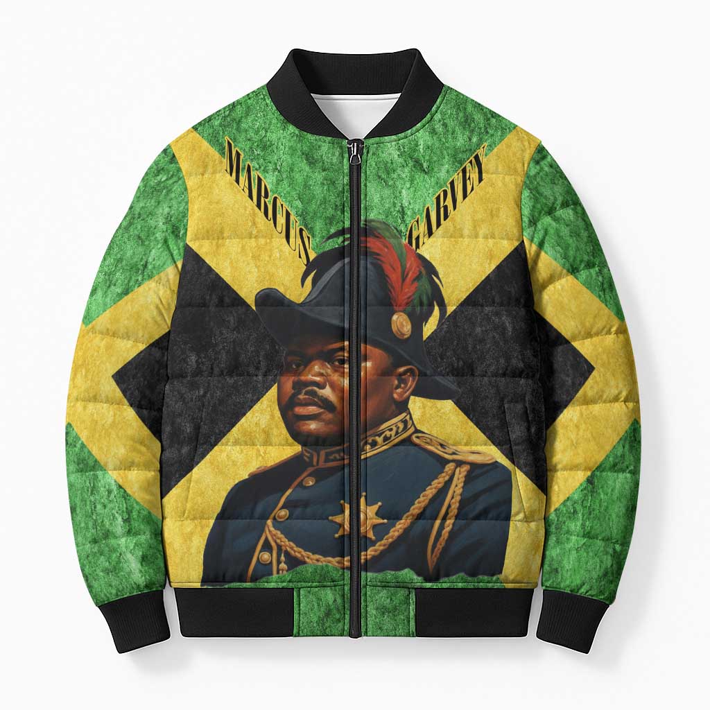 Marcus Garvey Bomber Puffer Jacket Jamaican Flag Theme African Fist ...