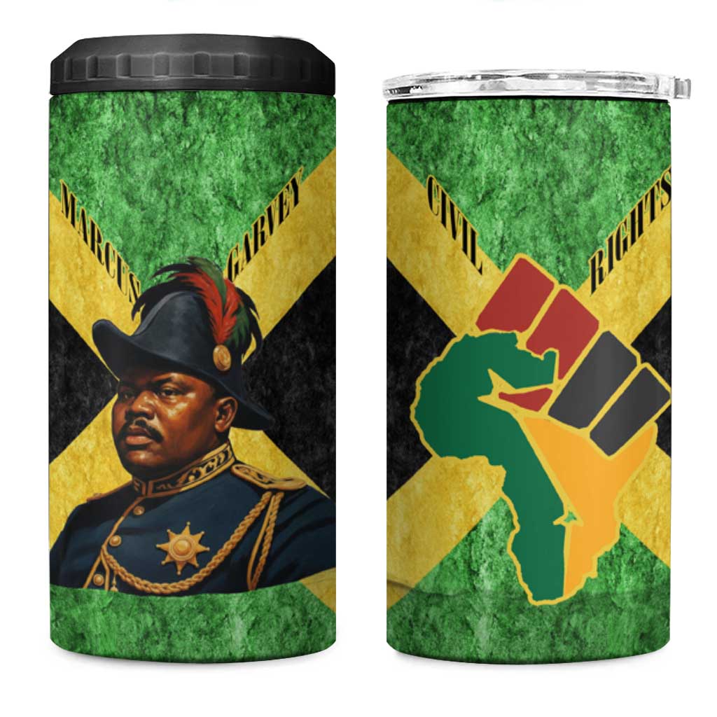 Marcus Garvey 4 in 1 Can Cooler Tumbler Jamaican Flag Theme African ...