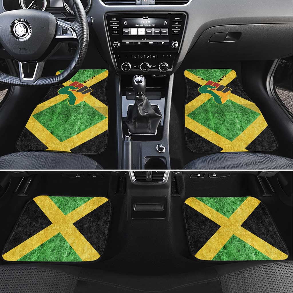 Marcus Garvey Car Mats Jamaican Flag Theme African Fist Civil Rights ...