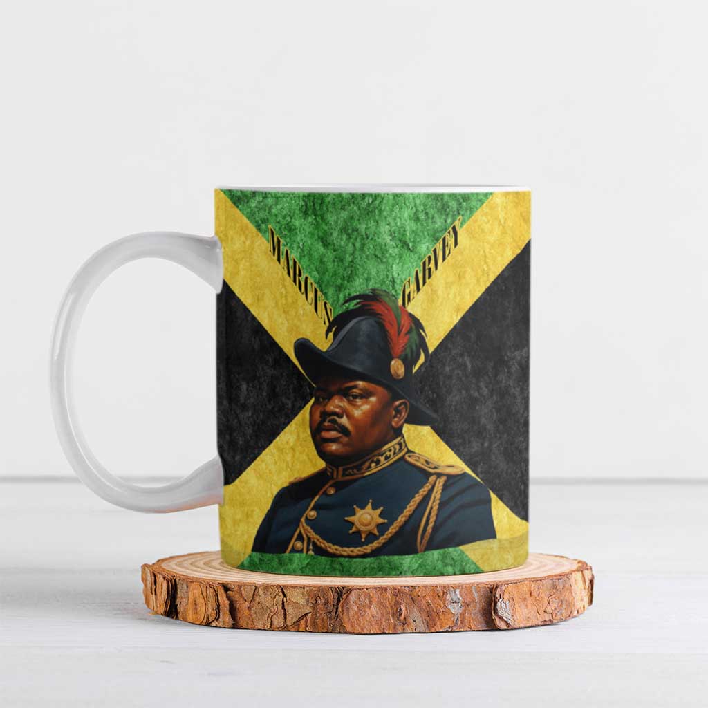 Marcus Garvey Ceramic Mug Jamaican Flag Theme African Fist Civil Rights ...