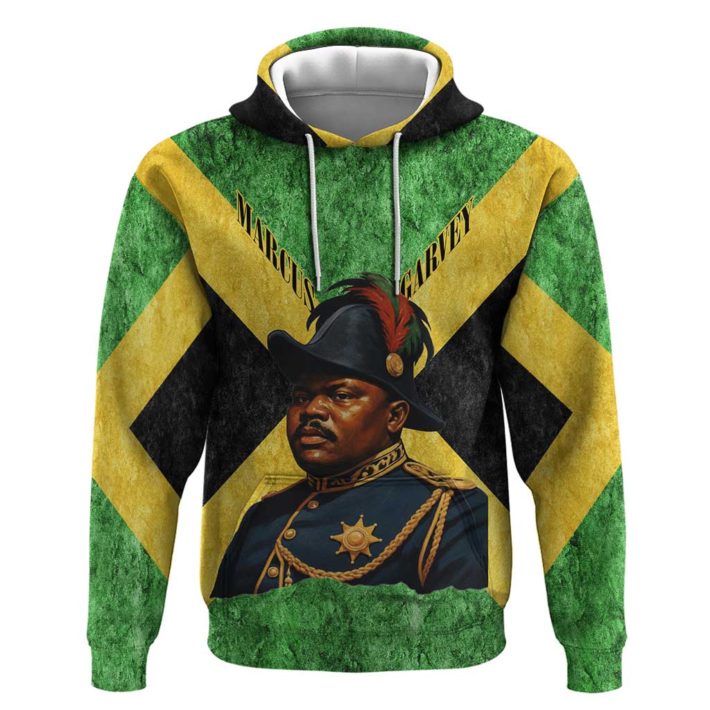 Marcus Garvey Hoodie Jamaican Flag Theme African Fist Civil Rights ...