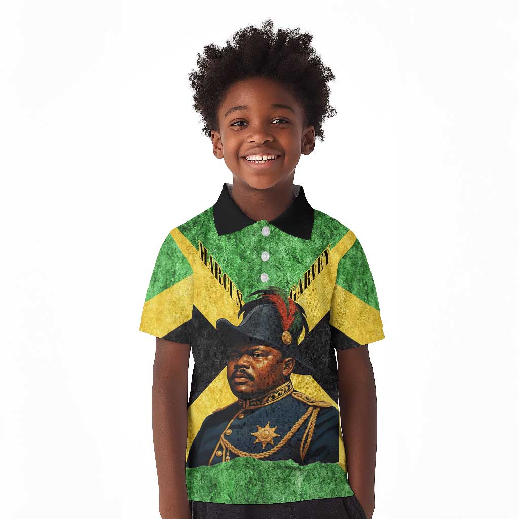 Marcus Garvey Kid Polo Shirt Jamaican Flag Theme African Fist Civil ...