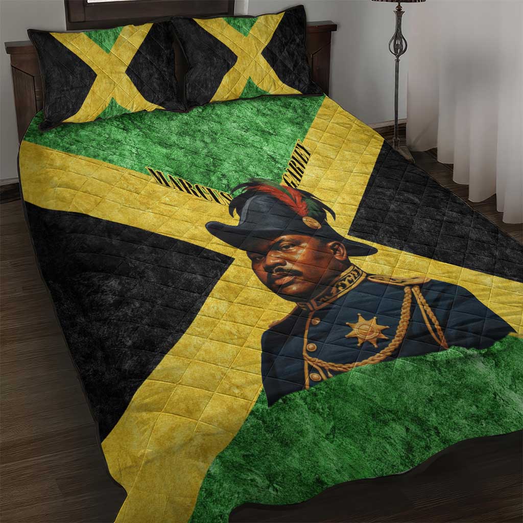 Marcus Garvey Quilt Bed Set Jamaican Flag Theme African Fist Civil ...