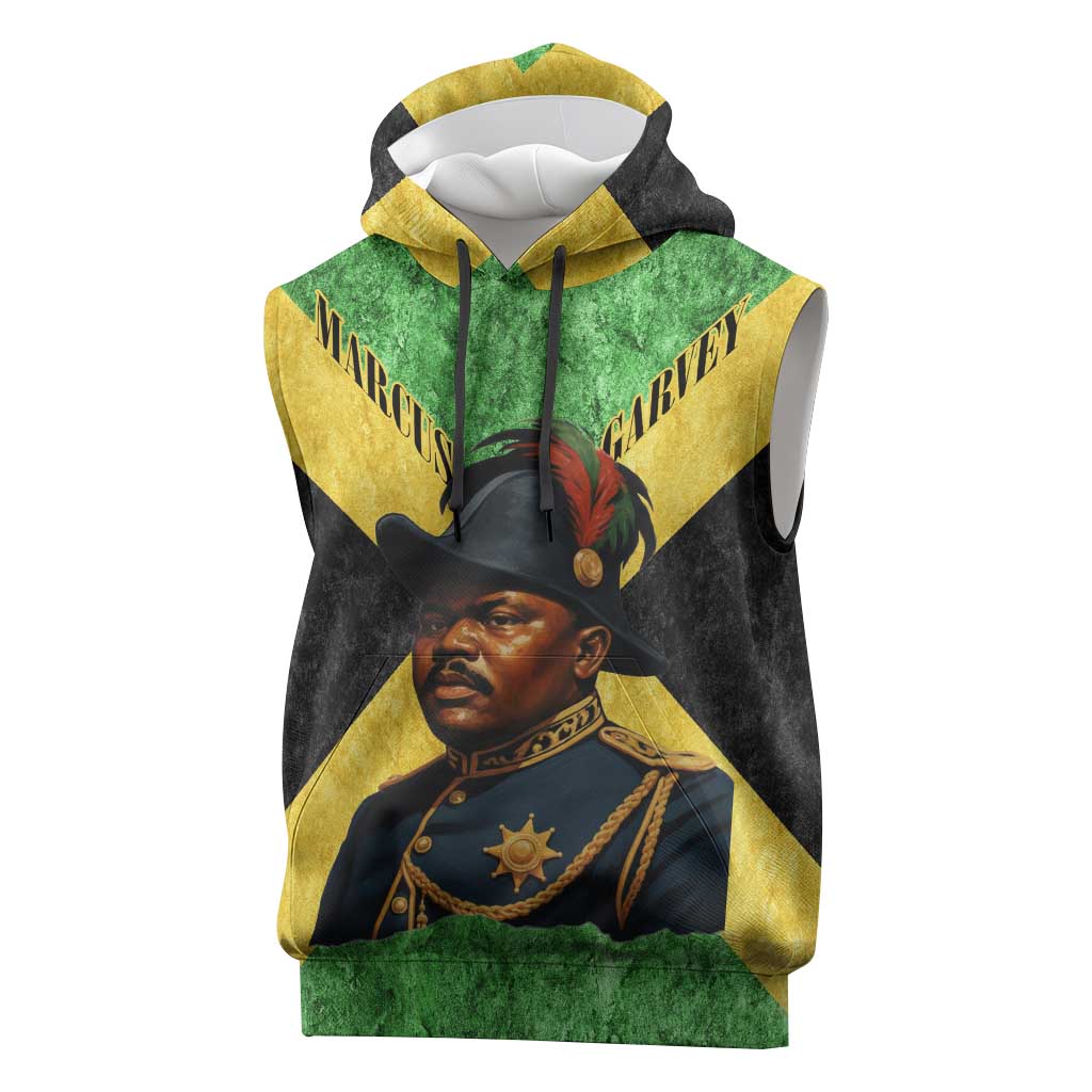 Marcus Garvey Sleeveless Hoodie Jamaican Flag Theme African Fist Civil ...