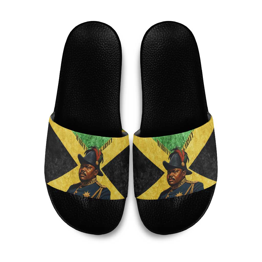 Marcus Garvey Slide Sandals Jamaican Flag Theme African Fist Civil ...