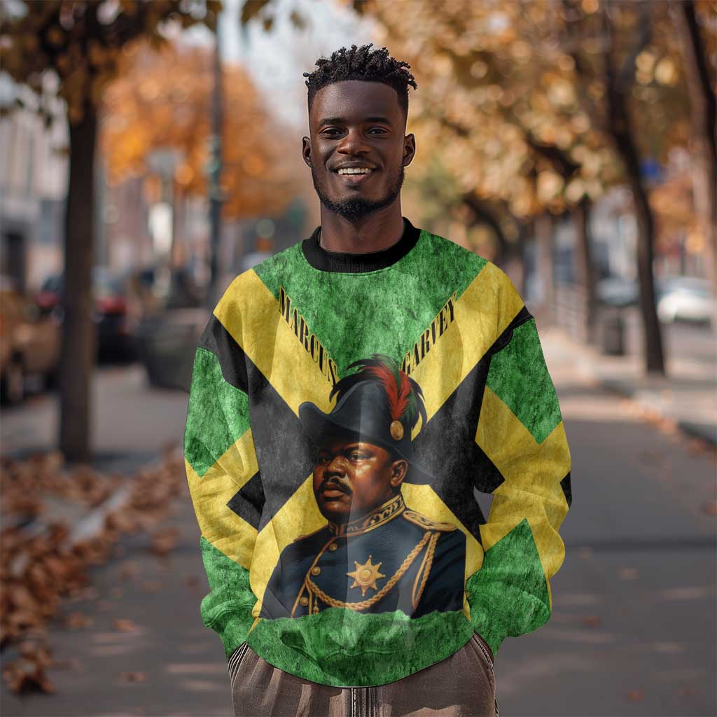 Marcus Garvey Sweatshirt Jamaican Flag Theme African Fist Civil Rights ...