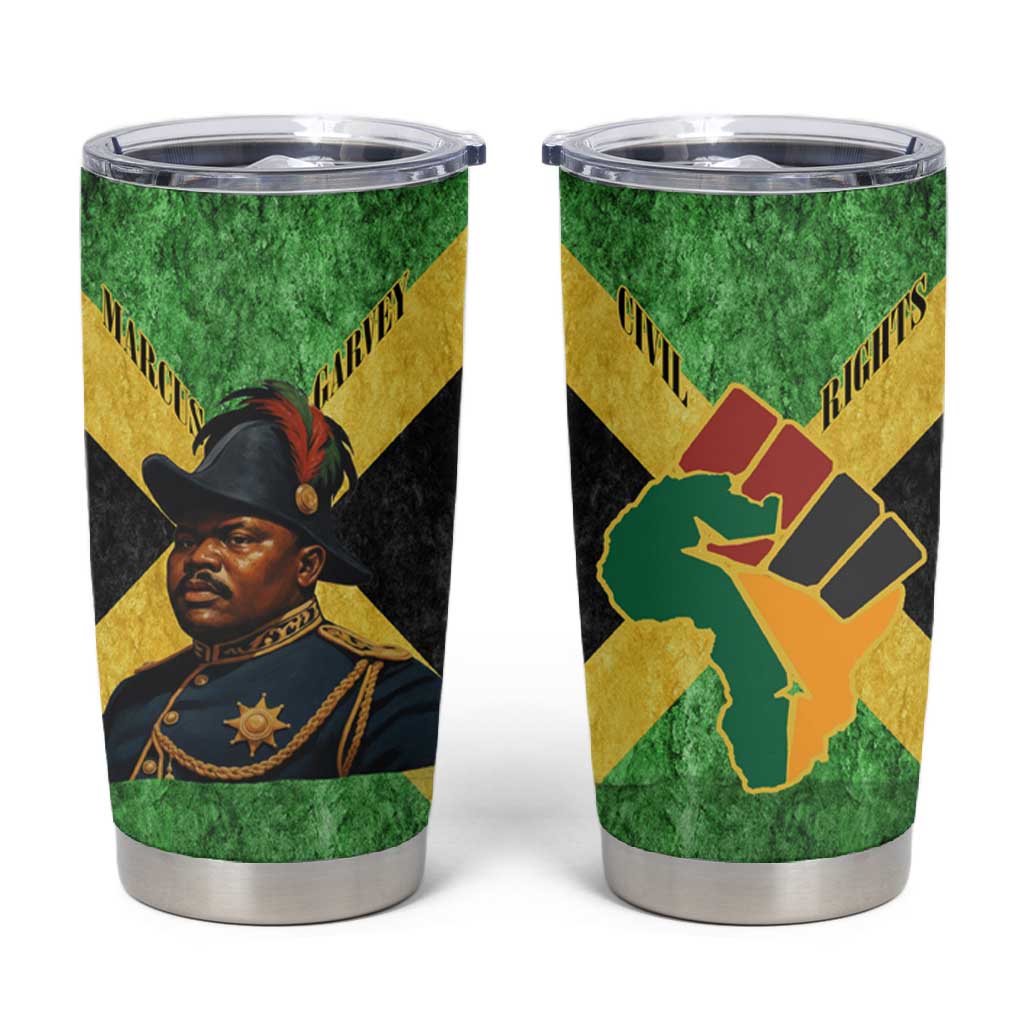 Marcus Garvey Tumbler Cup Jamaican Flag Theme African Fist Civil Rights ...