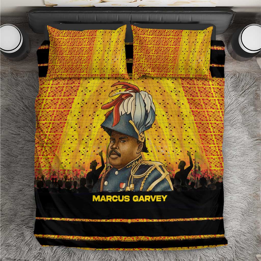 Marcus Garvey Bedding Set Yellow African Pattern Design Pan African ...
