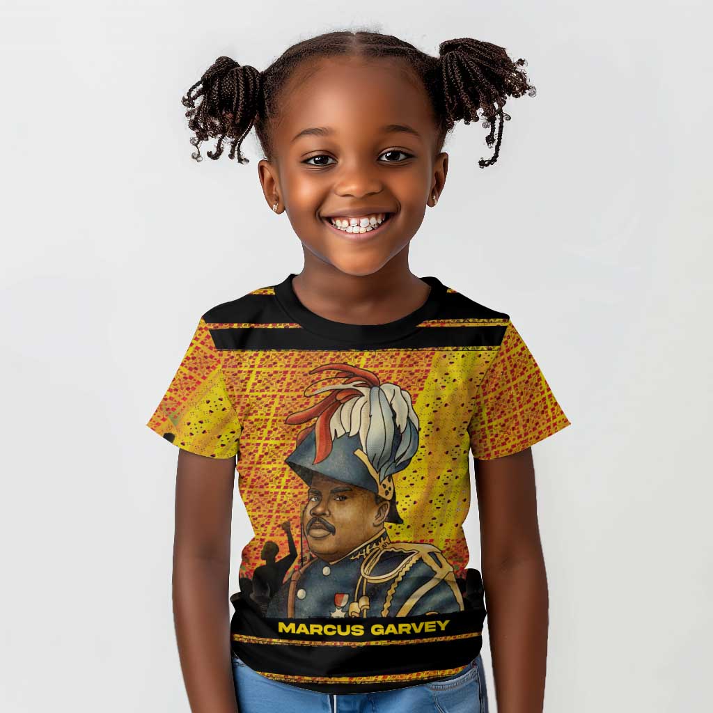 Marcus Garvey Kid T shirt Yellow African Pattern Design Pan African ...