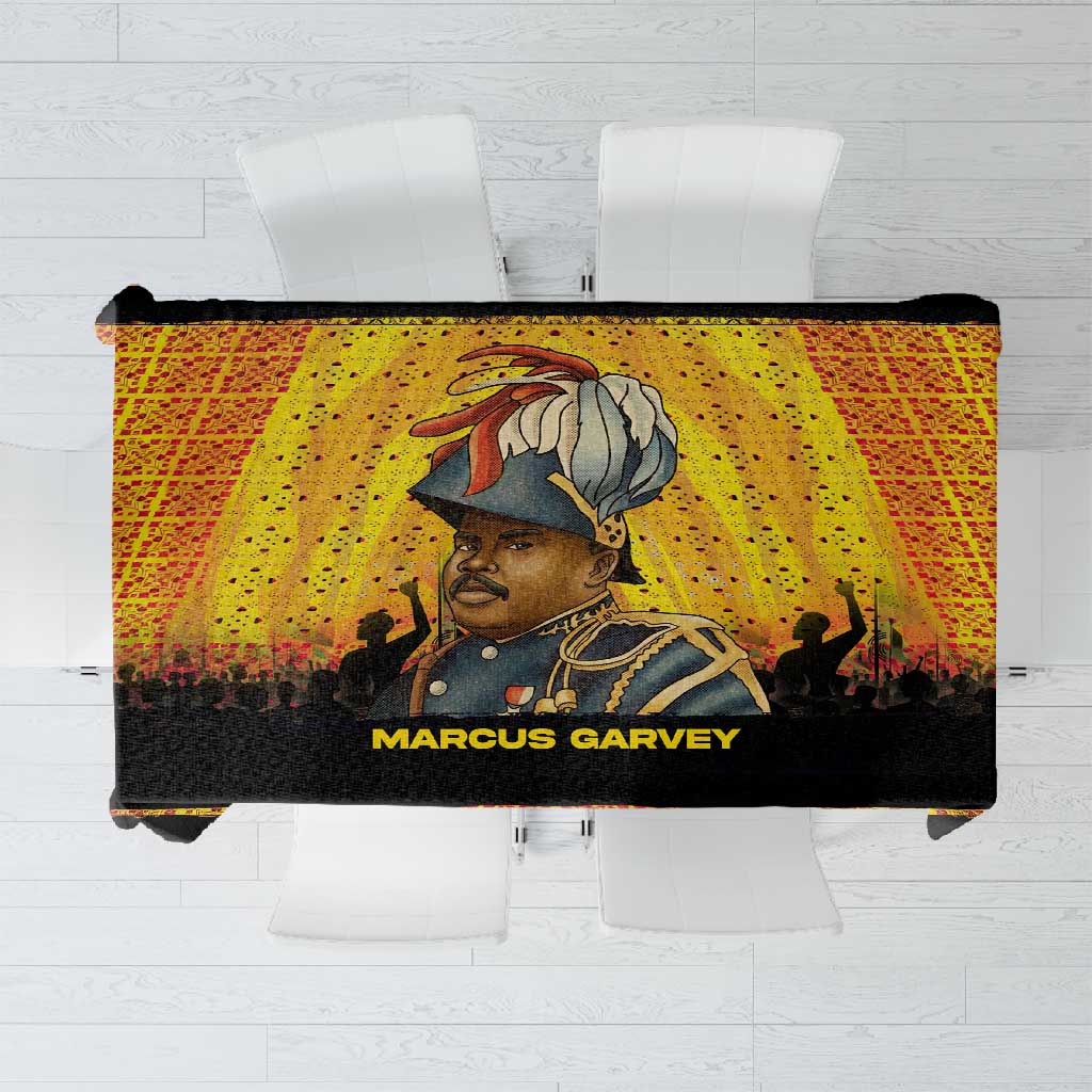 Marcus Garvey Tablecloth Yellow African Pattern Design Pan African Flag ...