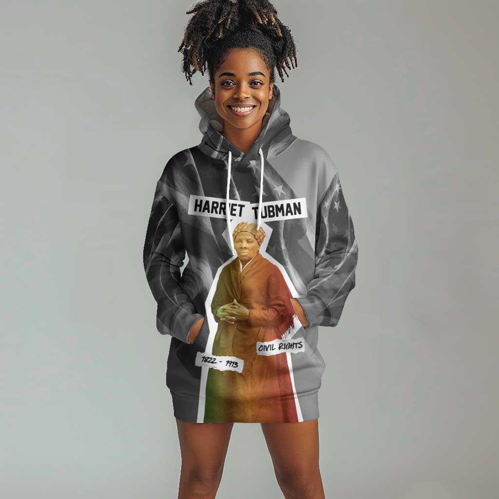 Harriet Tubman Hoodie Dress American Flag Background Civil Rights Quote ...