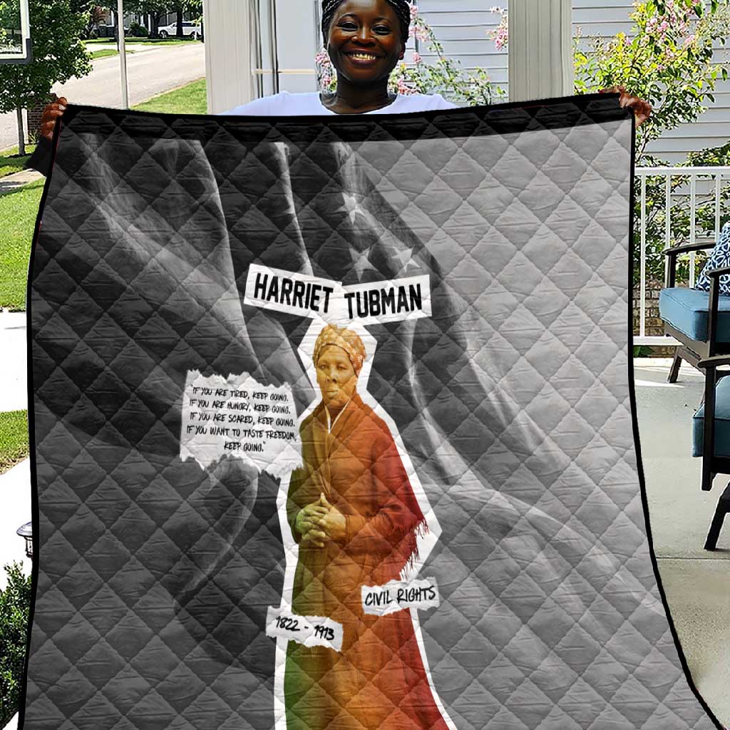 Harriet Tubman Quilt American Flag Background Civil Rights Quote Keep ...