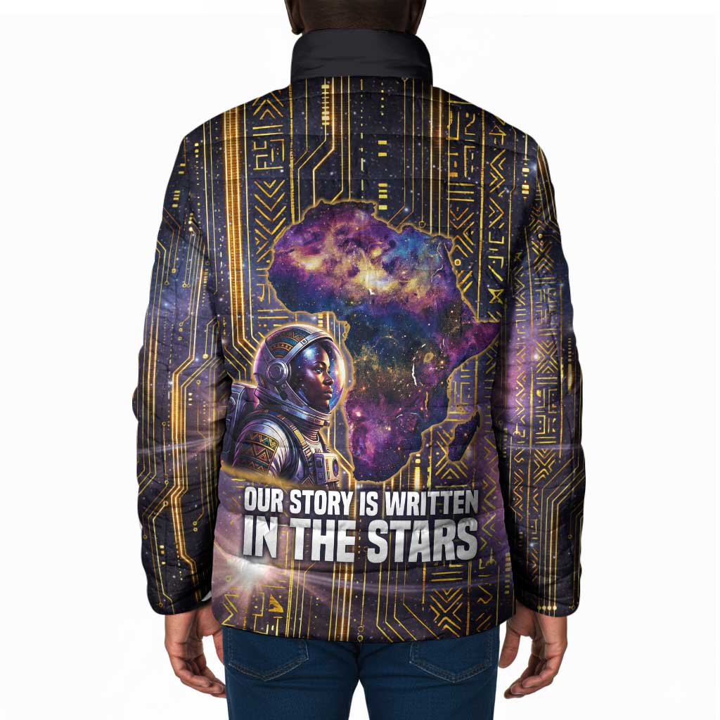 Afrofuturism Legacy Beyond Padded Jacket African Astronaut Galaxy Mask ...