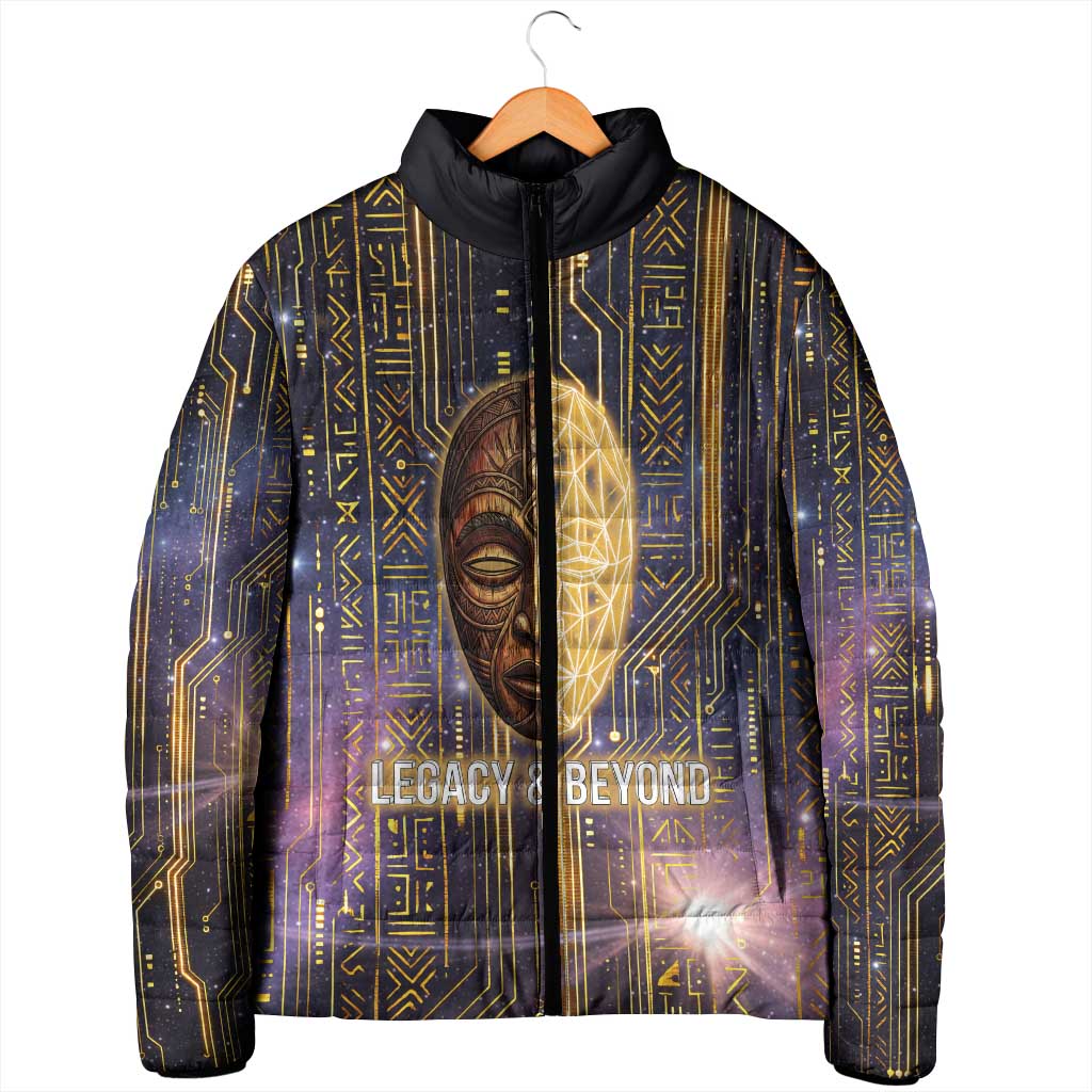 Afrofuturism Legacy Beyond Padded Jacket African Astronaut Galaxy Mask ...