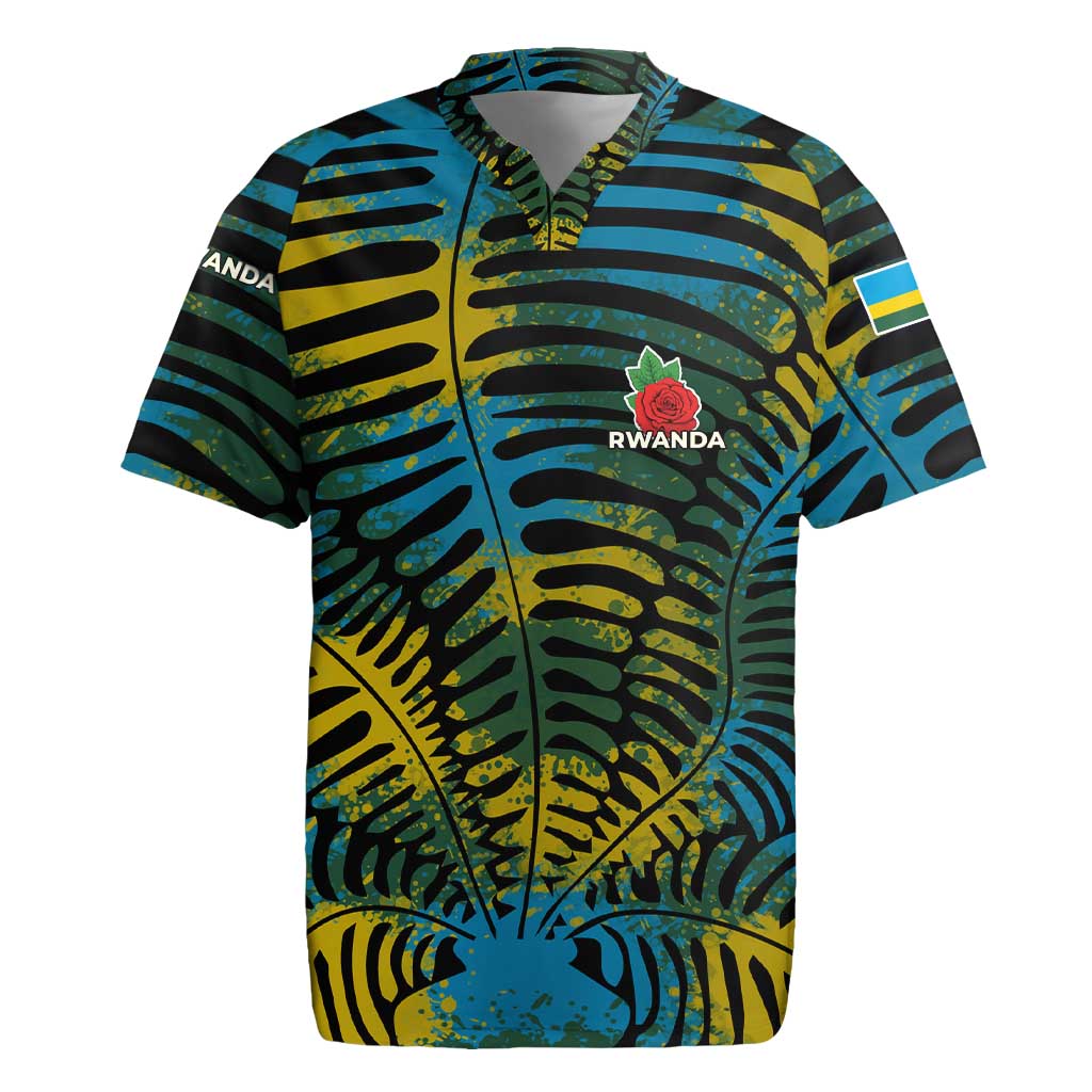 Rwanda Rugby Jersey with Gorilla Family Kwita Izina Leaf Jungle Spirit ...