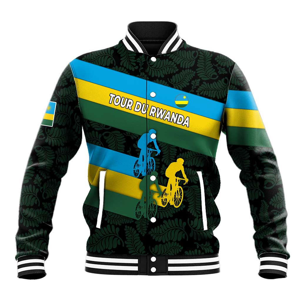 Rwanda Baseball Jacket with Tour du Rwanda Cycling Race Flag Stripe ...